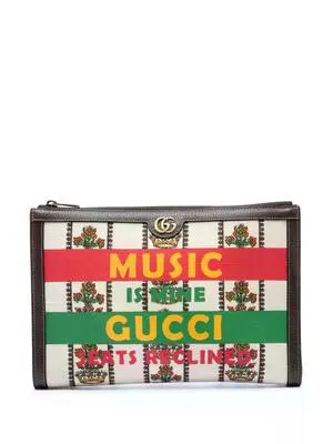 Gucci 2016-2026 Canvas 100 Centennial Music Is Mine Clutch Bag