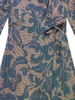 Malìparmi Foliage-print Wrap Midi Dress