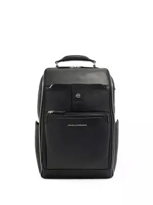 PIQUADRO Grained-leather Backpack - Black