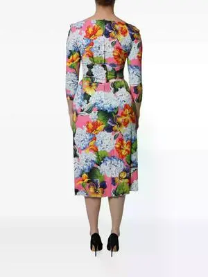 Dolce & Gabbana Floral-print Side-slit Dress