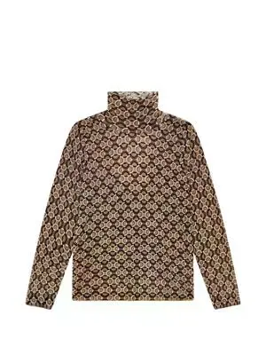Malìparmi Geometric-print Roll-neck Sweater - Neutrals