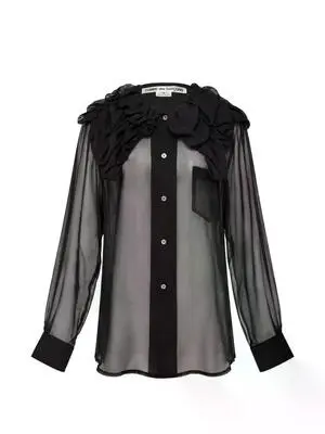 Comme Des Garçons Ruffled Sheer Shirt