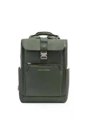 PIQUADRO Buckle-fastening Leather Backpack