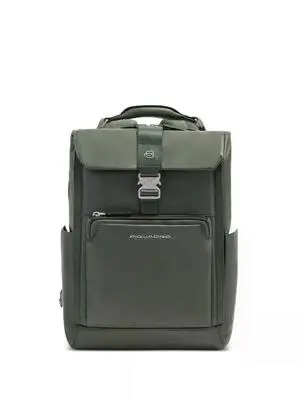 PIQUADRO Buckle-fastening Leather Backpack - Green