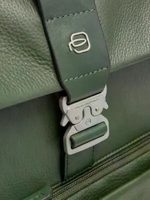 PIQUADRO Buckle-fastening Leather Backpack