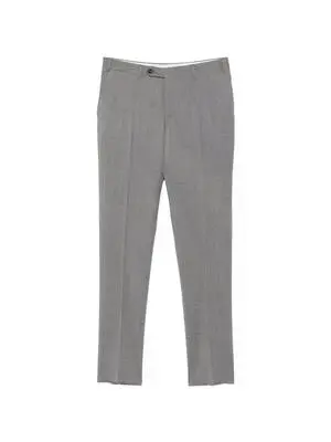 Canali Pressed-crease Tailored Trousers - Grey