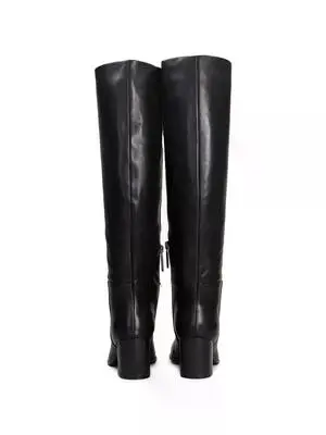 BIBI LOU Biarritz Booties Knee-high Leather Boots - Black