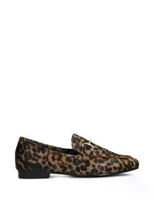 BIBI LOU Ashe 20 Leopard-print Loafers - Brown
