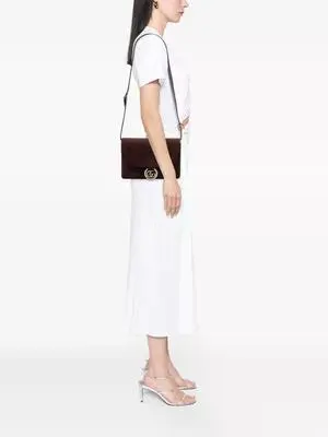 Gucci 2016-2026 Small Suede Gg Ring Torchon Crossbody Bag
