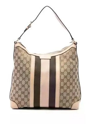 Gucci 2016-2026 Medium Gg Canvas Web Shoulder Bag - Neutrals