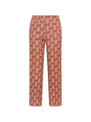 Malìparmi Chain-print Bootcut Trousers - Brown