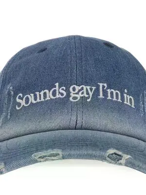 CARNE BOLLENTE Distressed Denim Baseball Cap