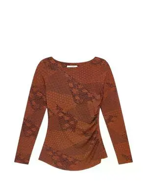 Malìparmi Mosaic Kimono Draped T-shirt - Red