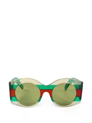 Gucci Interlocking G Round Sunglasses - Green