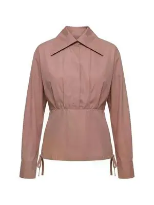 Valentino Garavani Pleated Drawstring-hem Shirt