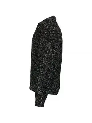 ERNEST W. BAKER Tweed Half-zip Sweater