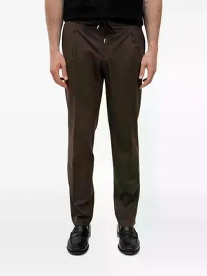 Hugo Slim-fit Pants In A Superflex Wool Blend - Brown