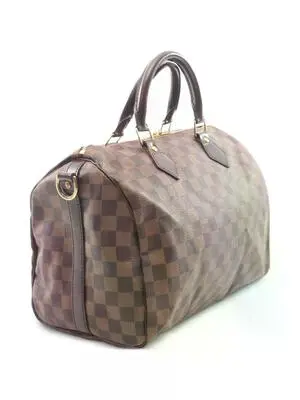 LOUIS VUITTON 2012 30 Speedy Bandoulière Damier Ebene Tote Bag - Brown