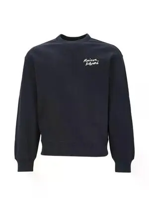 Maison Kitsuné Handwriting Logo-embroidered Hoodie