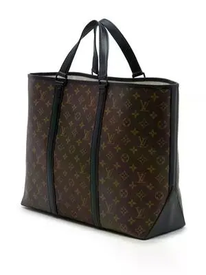 LOUIS VUITTON 2021-2026 Monogram Macassar Weekend Tote Gm Satchel - Black