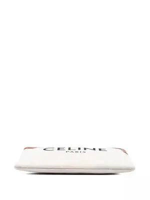 Celine 2019 Large Canvas Logo Pouch Clutch Bag