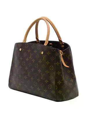 LOUIS VUITTON 2014 Monogram Montaigne Mm Satchel - Brown