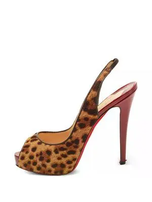 CHRISTIAN LOUBOUTIN Very Prive Leopard-print Pumps - Brown