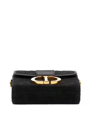 Dior 2020 Oblique Canvas 30 Montaigne Box Bag Crossbody Bag - Black