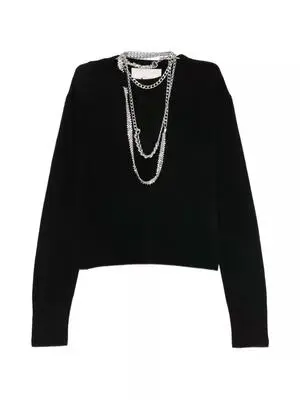 CIRCUS HOTEL Chain-embellished Sweater - Black