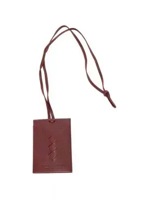 Bottega Veneta Intrecciato Cassette Badge Holder - Red
