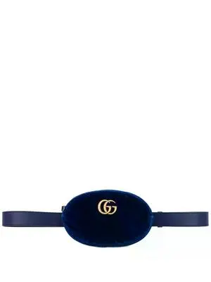 Gucci 2016-2026 Gg Marmont Matelasse Velvet Belt Bag - Blue