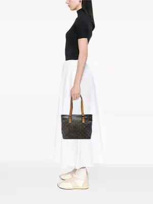 LOUIS VUITTON 2003 Monogram Cabas Piano Tote Bag - Brown