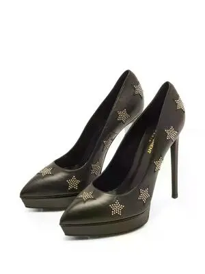Saint Laurent Paris Janis Studded Platform Pumps