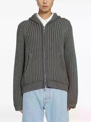 Our Legacy Level Rib-knit Hoodie - Grey