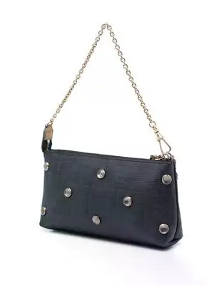 Fendi 2000-2010 Studded Spalmati Chain Pochette Shoulder Bag