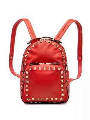 Valentino Garavani 2000-2017 Mini Calfskin Rockstud Backpack - Red