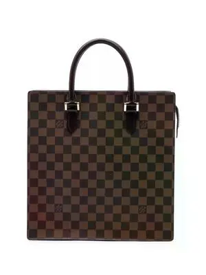 LOUIS VUITTON 2001 Damier Ebene Venice Sac Plat Tote Bag - Brown