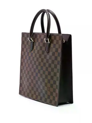 LOUIS VUITTON 2001 Damier Ebene Venice Sac Plat Tote Bag
