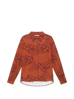 Malìparmi Mosaic Kimono-print Shirt - Red