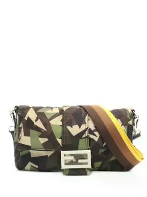 Fendi 2010s Mamma Baguette Shoulder Bag - Brown
