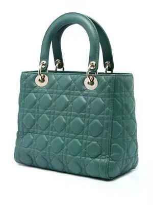 Dior 2019 Medium Lambskin Cannage Lady Satchel