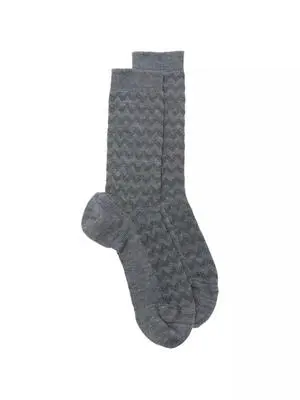 Missoni Zigzag-knit Socks - Grey
