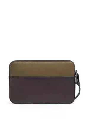 PIQUADRO Two-tone Leather Clutch Bag - Brown