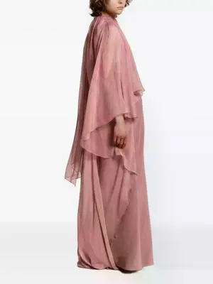 Alberta Ferretti Cape-style Ruffled Maxi Dress