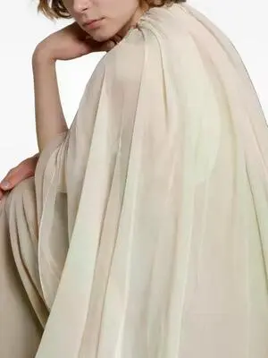 Alberta Ferretti Chiffon-cape Ruffled Maxi Dress - Pink