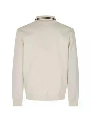 Drole De Monsieur Logo-embroidered Tipped Polo Shirt - Neutrals
