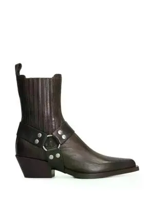 BIBI LOU Neri Biker-leather Boots - Brown