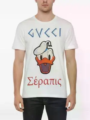 Gucci X Disney Donald Duck Embroidery T-shirt - White