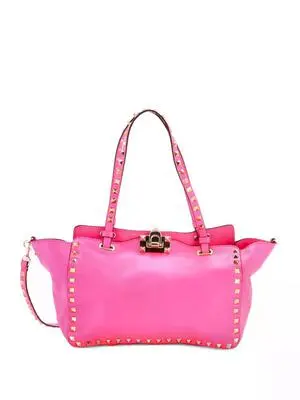Valentino Garavani Rockstud Soft Leather Small Tote Bag - Pink