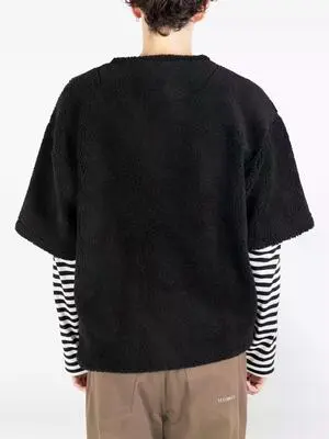 SOCIETE ANONYME Fleece-texture Logo-patch T-shirt